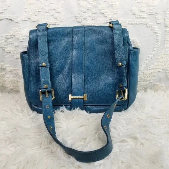 Brahmin | Bags | Brahmin Deep Teal Leather Satchel Purse | Poshmark